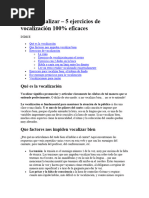 10 Ejercicios Vocales para Cantar | PDF | Canto | Musicología