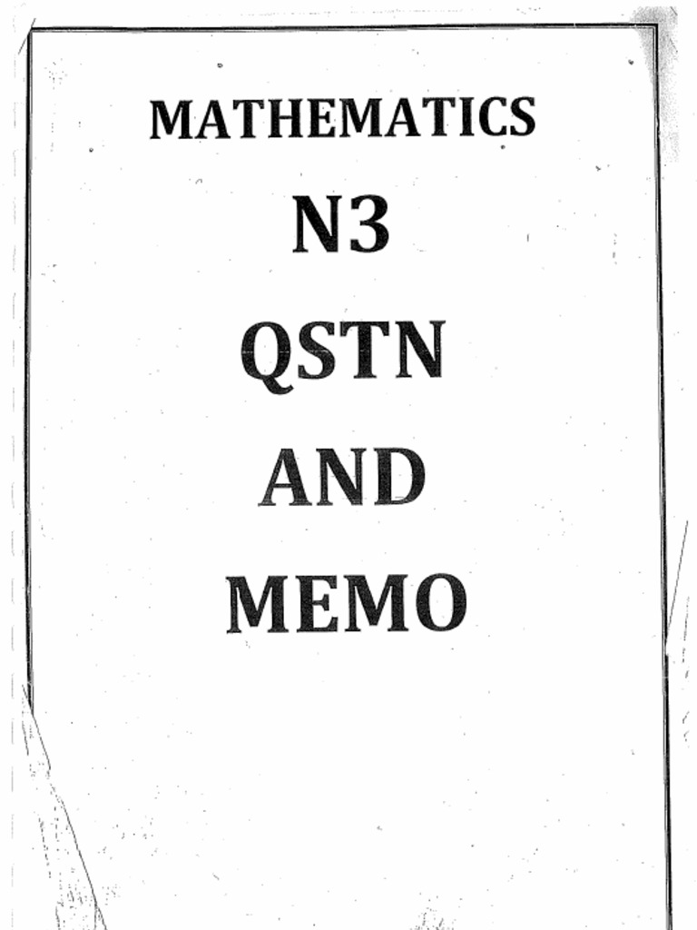 Mathematics N 3 Q A Pdf