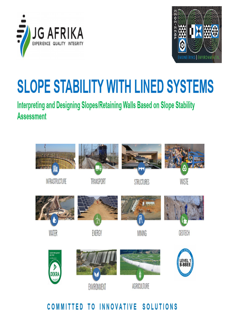 3.0 Slope Stability With Lined System - 2022 | PDF | Geotechnical ...