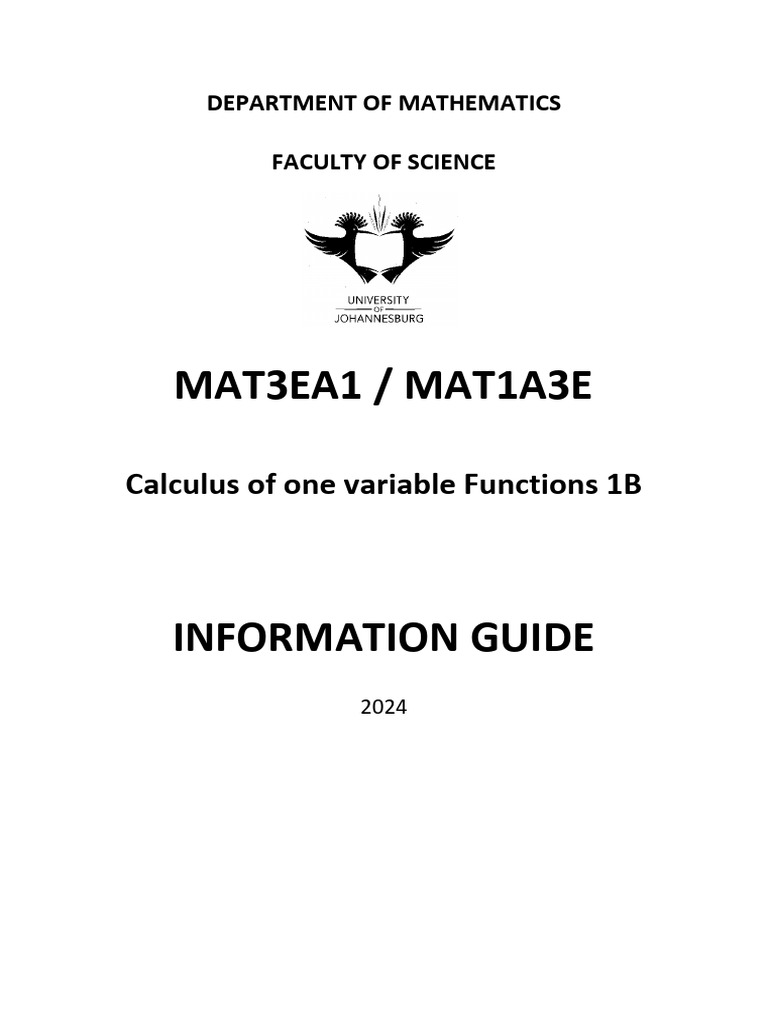 Calculus 1B Course Guide | PDF | Integral | Analysis