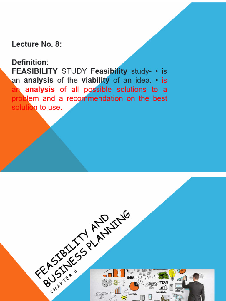 Lecture No. 8-Feasibility Studies | PDF | Business | Feasibility Study
