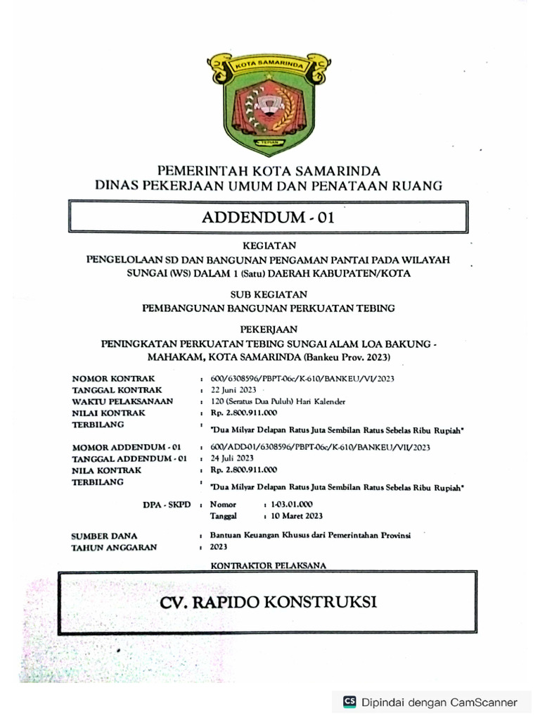 Contoh Addendun | PDF