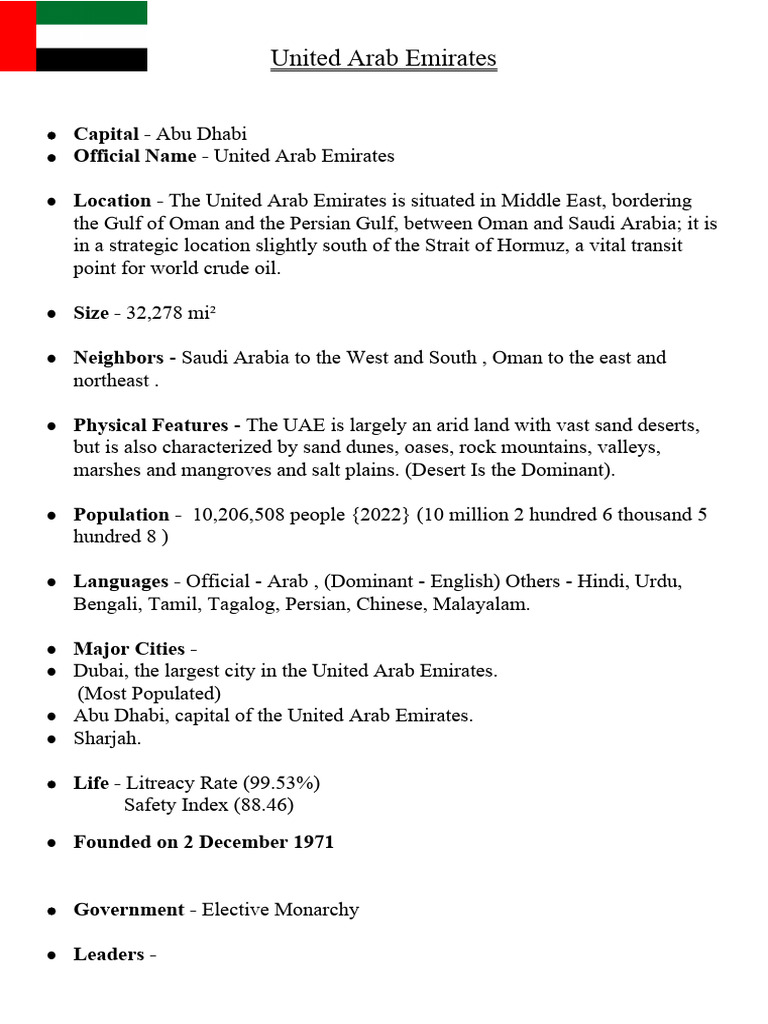 United Arab Emirates | PDF