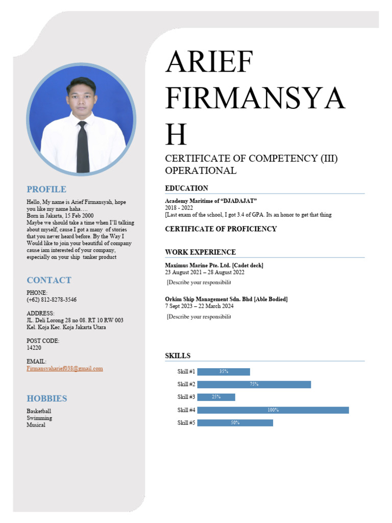 CV Arief Firmansyah Laptop 8faiedal | PDF