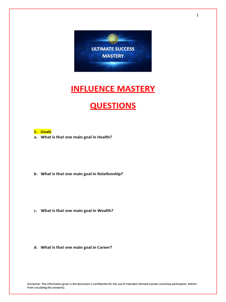INFLUENCE - QUESTIONS | Download Free PDF | Information | Psychology