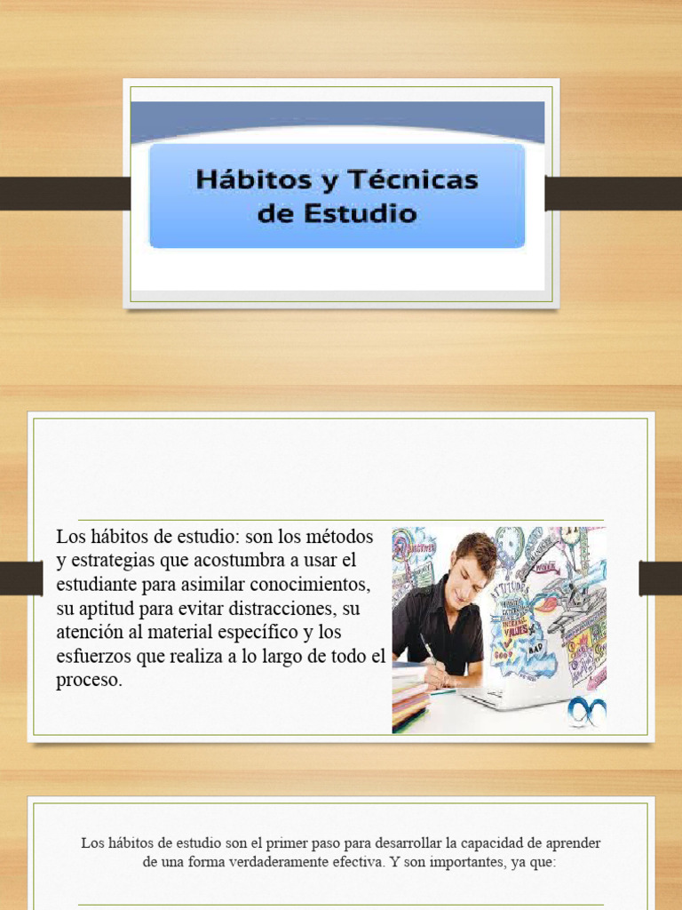 Presentacion Sobre Habitos de Estudio | PDF