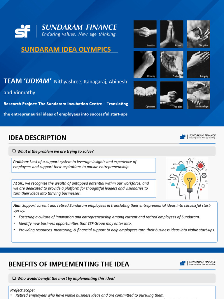 The Udyam Project - Sundaram Incubation Centre 02-Feb | PDF ...