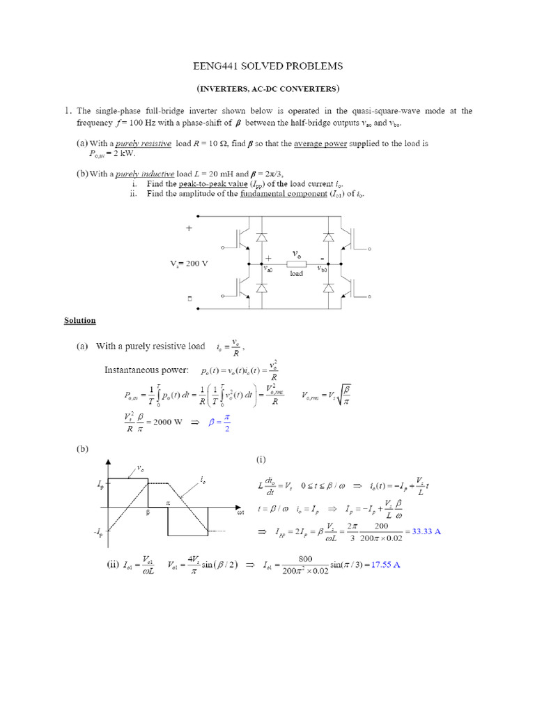 EENG441 Solved Problems 2 | PDF