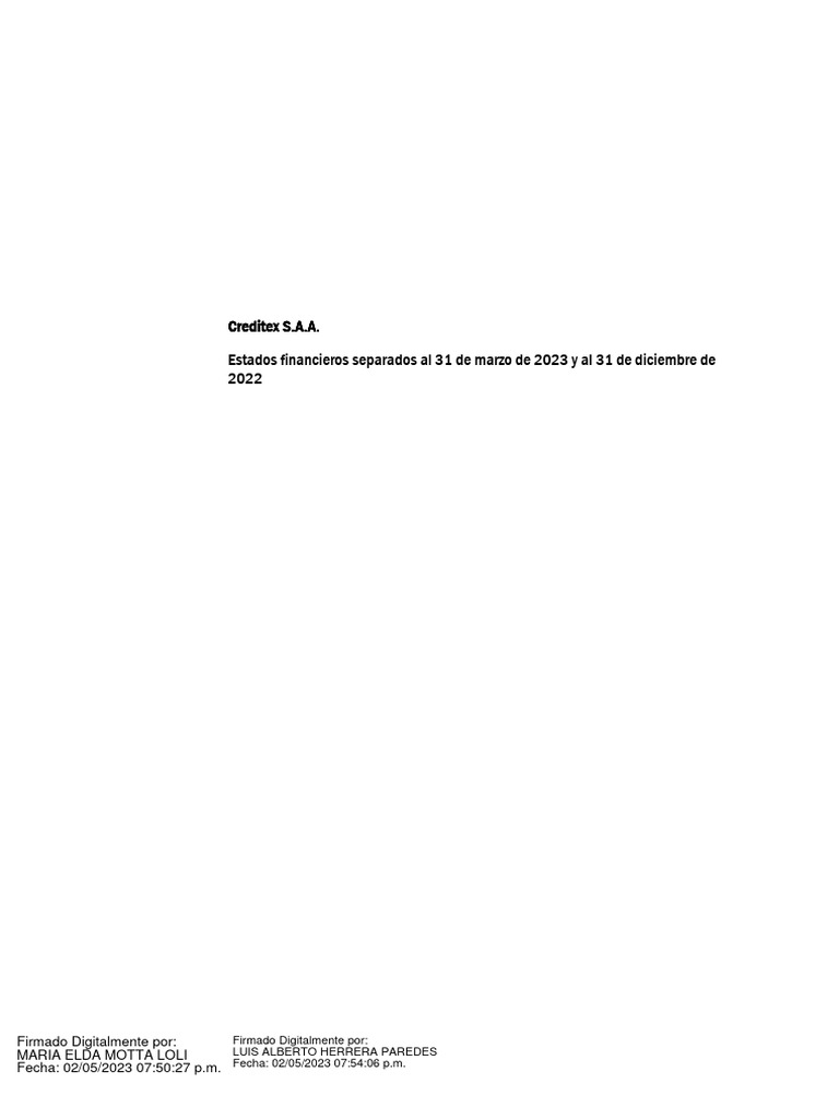 Creditex SAA-Notas EEFF-2023-03 | PDF | normas internacionales de ...