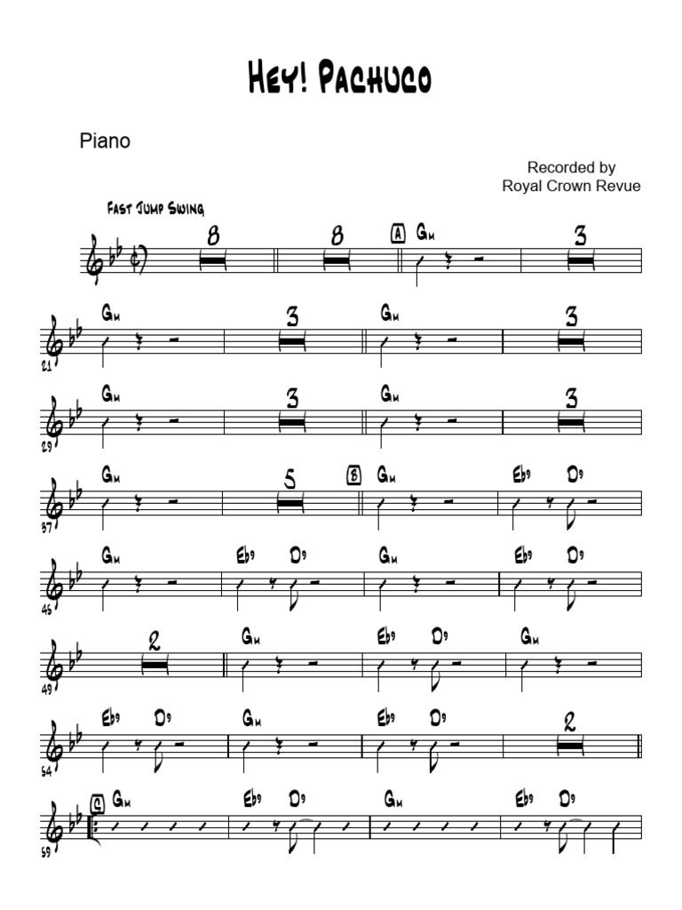 Hey Pachuco Piano | PDF