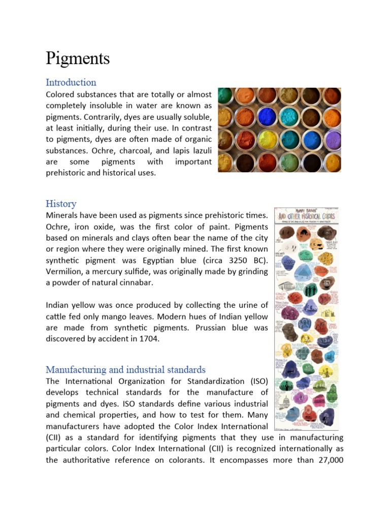 Pigment | PDF | Oil | Pigment