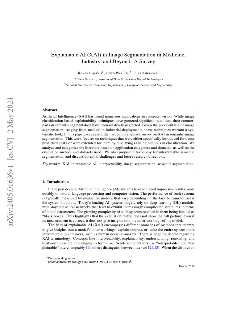 Explainable AI (XAI) in Image Segmentation in Medicine, Industry, and ...