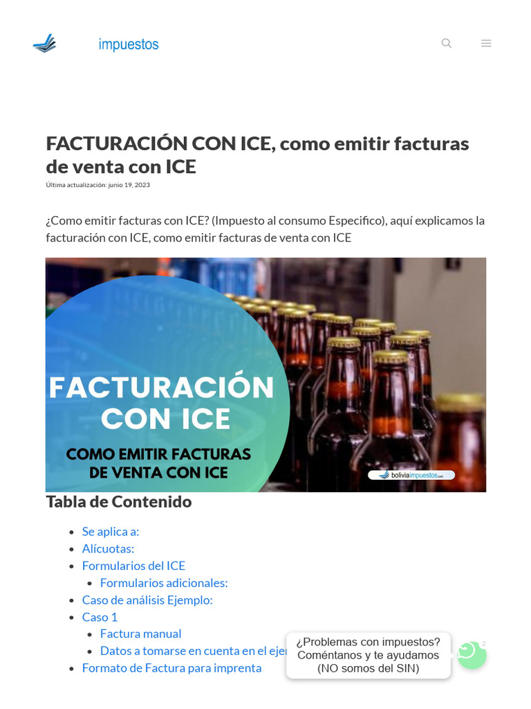 Llenado de Factura Con Ice-1 | Descargar gratis PDF | Impuestos | Factura