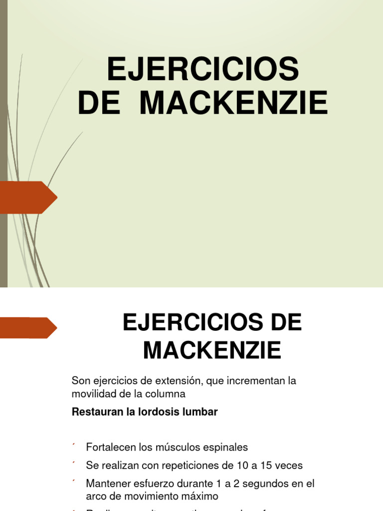 Ejercicios de Mckenzie | Descargar gratis PDF | Rodilla