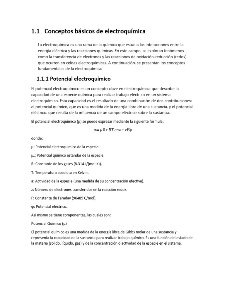 Conceptos básicos de electroquímica | Descargar gratis PDF | Electrodo | Redox
