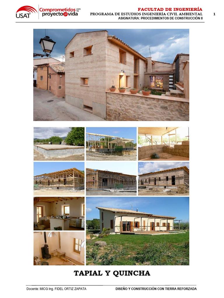 Construcción de Viviendas con Tapial | PDF | Albañilería | Ingeniero civil