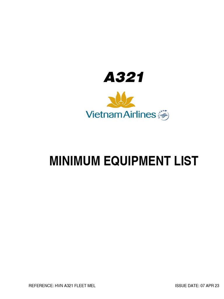 Mel A321 R 22sep22 TMP 07apr23 | PDF | Aviation | Aircraft