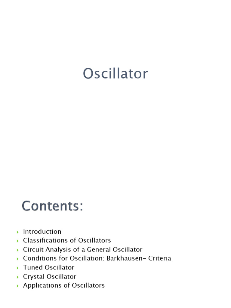 Lecturer4_1_Oscillators | PDF | Electronic Oscillator | Amplifier