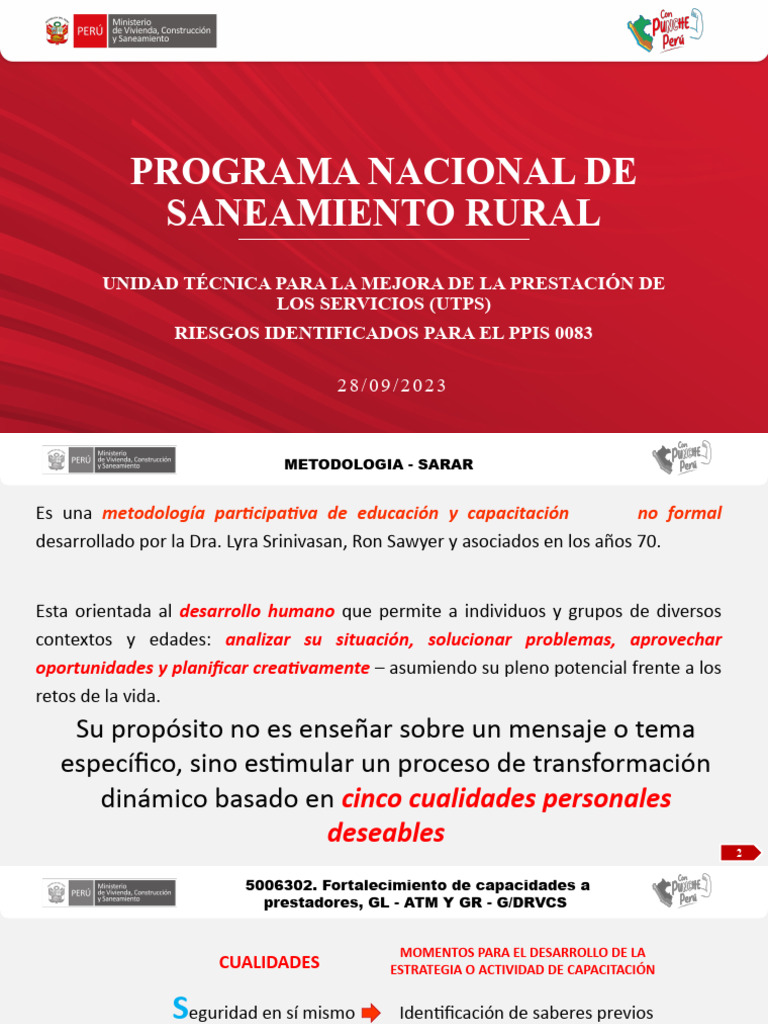 SARAR | PDF | Planificación | Aprendizaje