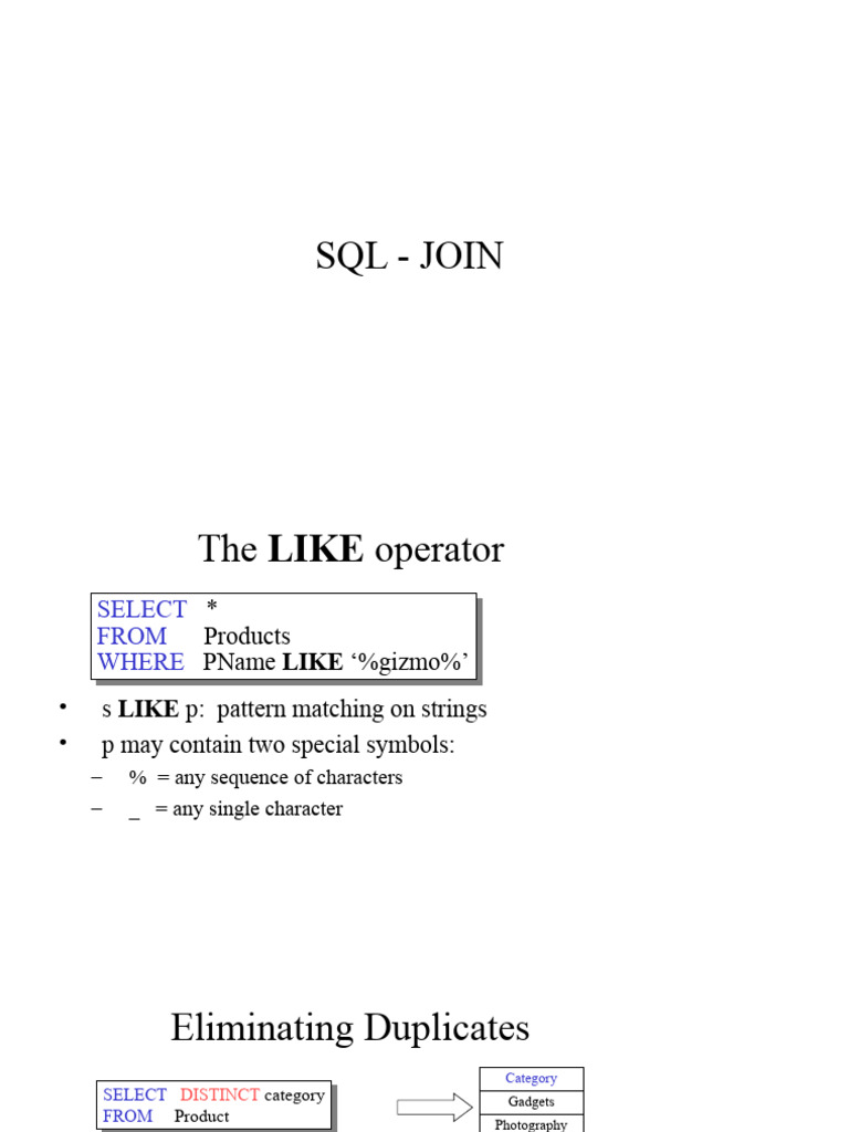SQL Join | Download Free PDF | Data Management Software | Data Management