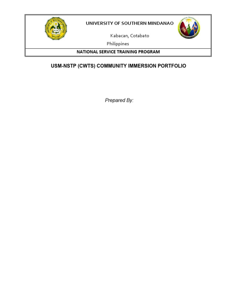 Immersion Portfolio Template | PDF