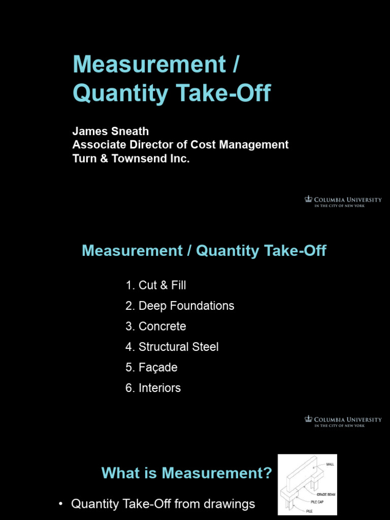 Quantity Take-Off Measurement Guide | PDF | Wall | Framing (Construction)