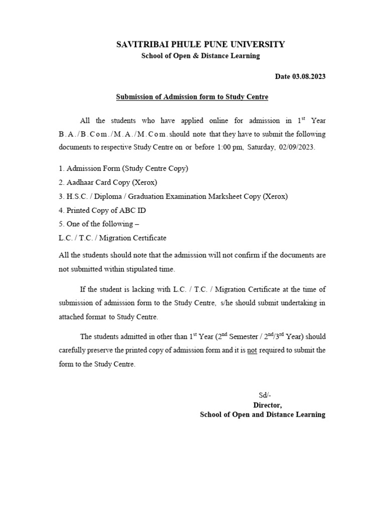 Form Submission Notice - English - 07082023 | PDF