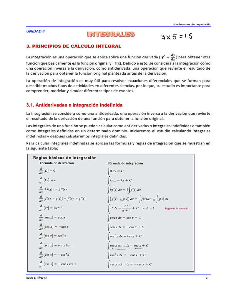 U4- INTEGRALES b | PDF | Integral | Derivado