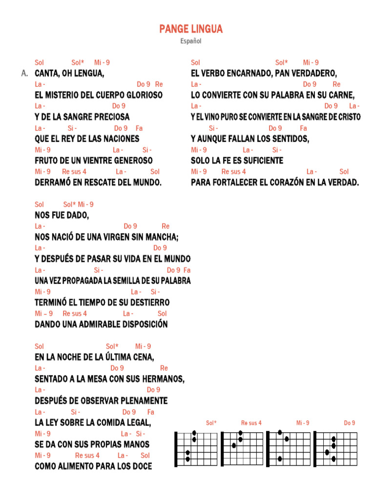 PANGE LINGUA - Español | PDF