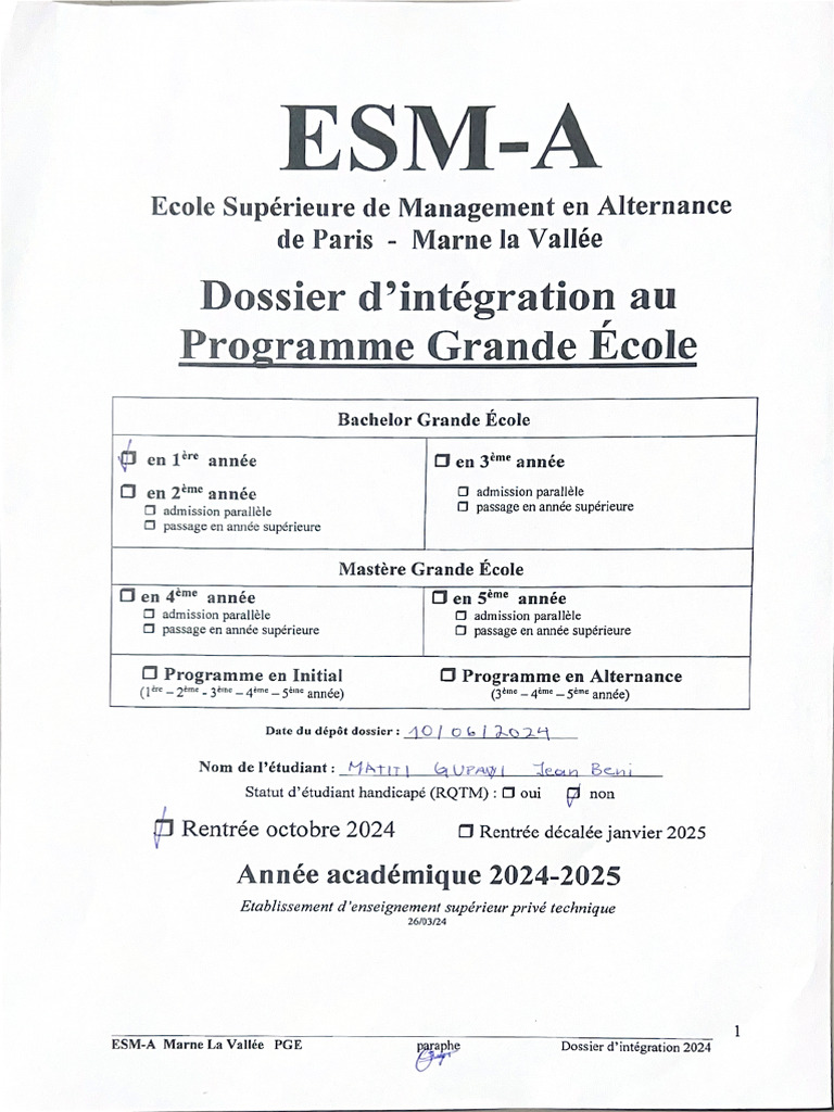 Di Pge Esm-A 2024 Matiti | PDF