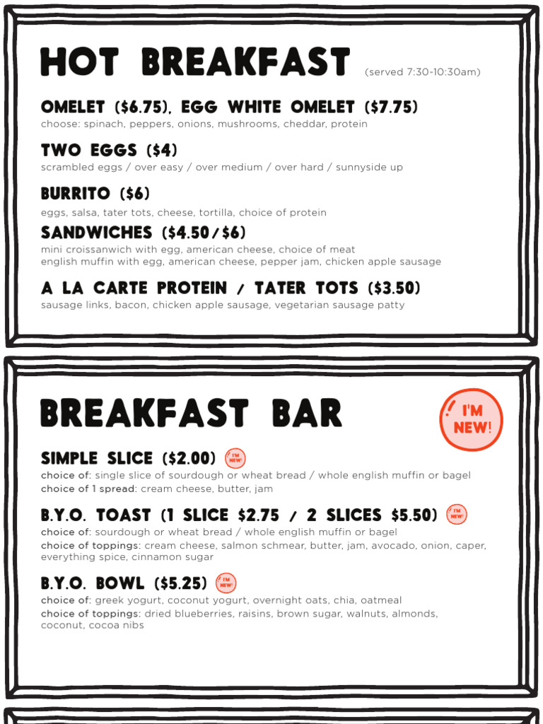 01 cafe menu board 06 | PDF | Salad | Pickling