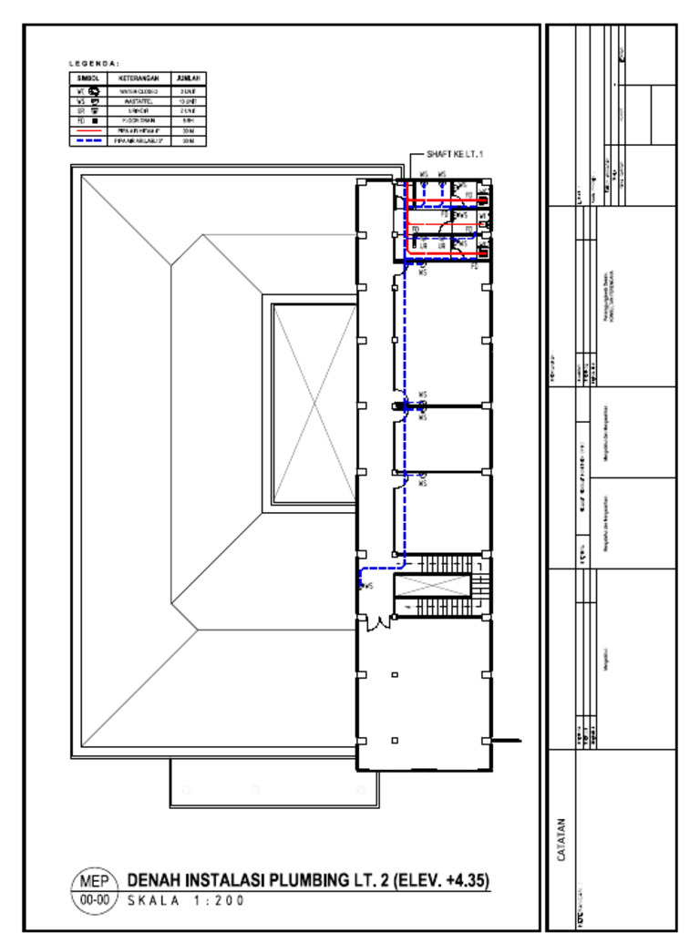 63.MEP-Denah Instalasi Plumbing LT.2 | PDF