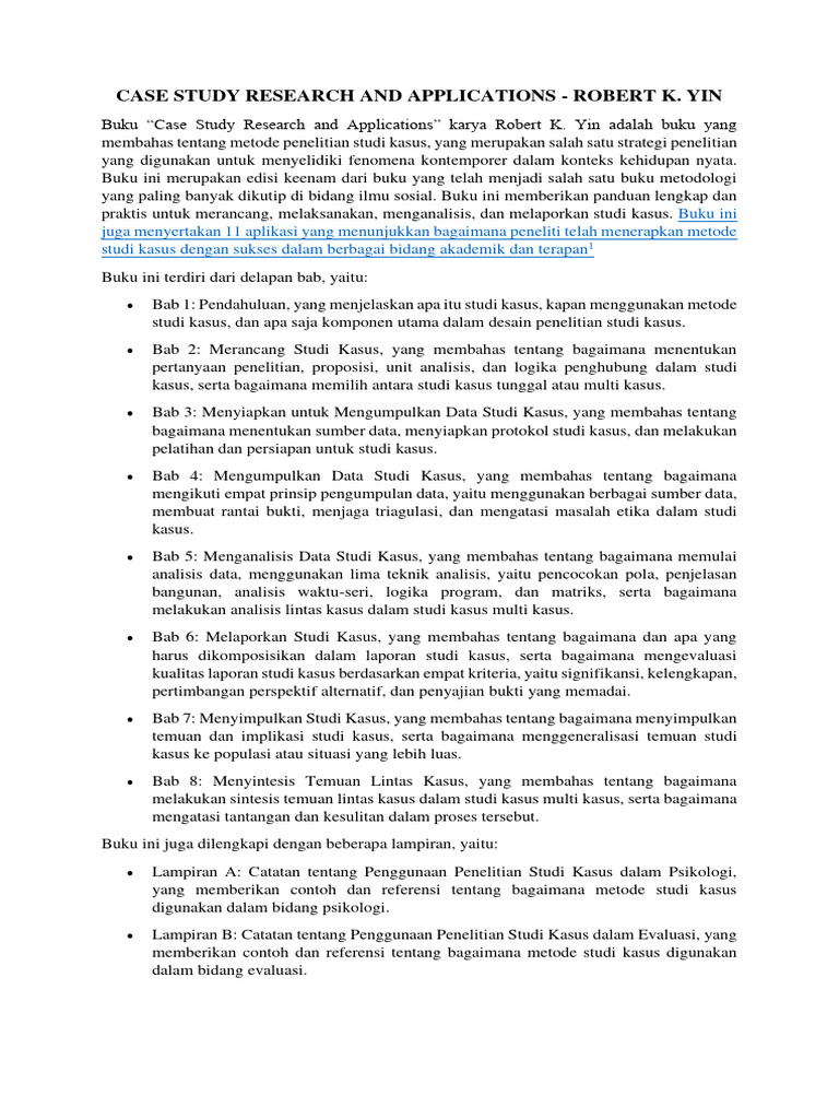Resume - Robert K. Yin - Case Study Research and Applications | PDF