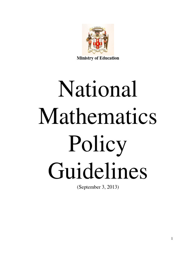 National Mathematics Policy Guidelines | PDF | Educational Assessment ...