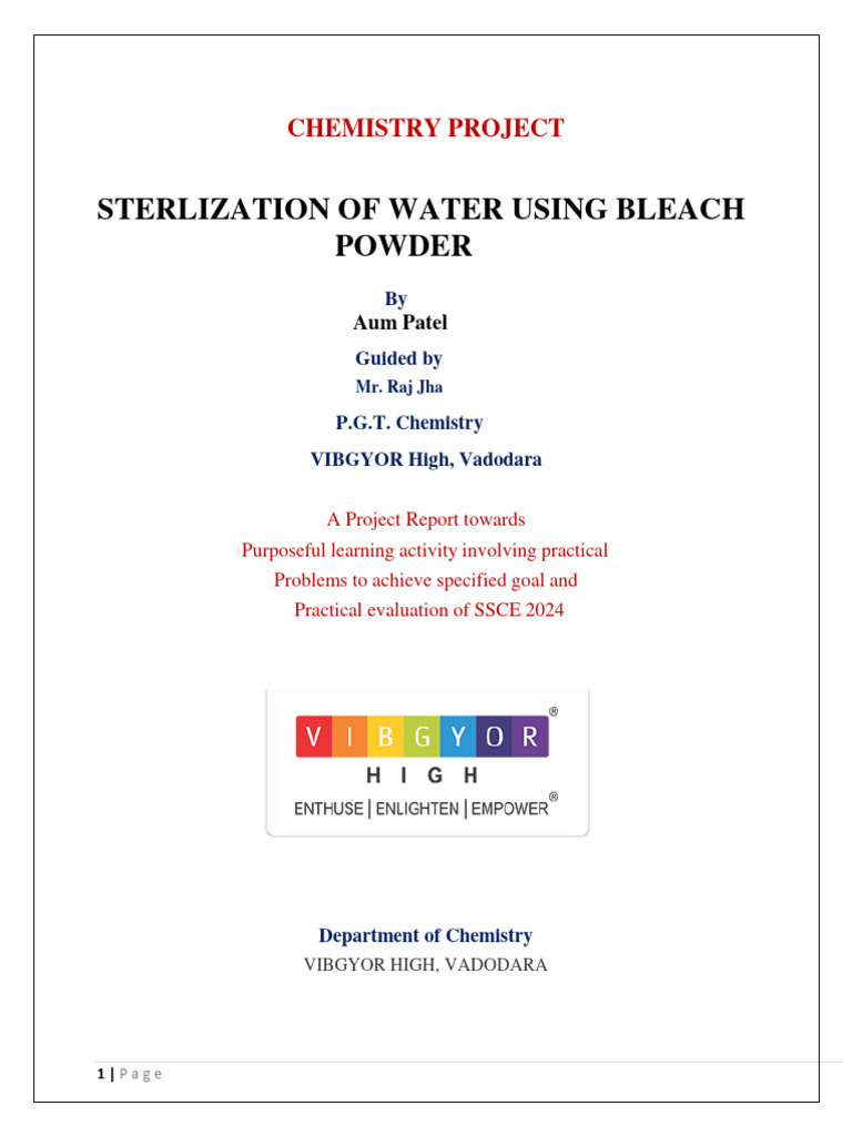 New Microsoft Word Document 1 | PDF | Water Purification | Bleach