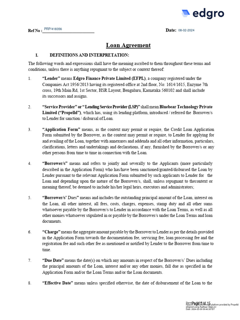 Signed Document | PDF | Loans | Interest