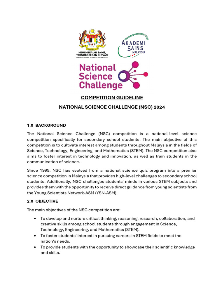 2024 NSC Rules en | Download Free PDF | Science | Cognition