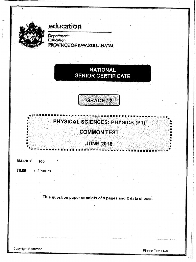 Grade 12 June Exam 2018 With Memo | PDF