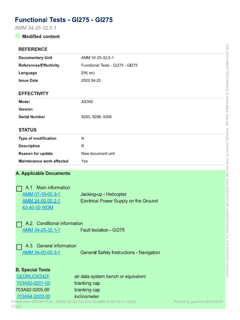 Carta Calibracion Gi275 | PDF