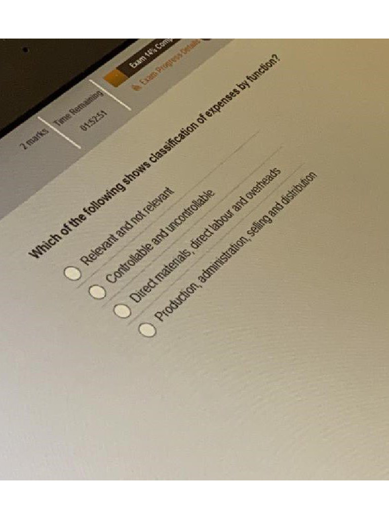 Acca Ma Exam Paper | PDF