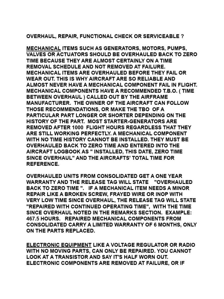 Overhaul | PDF | Aircraft | Pump