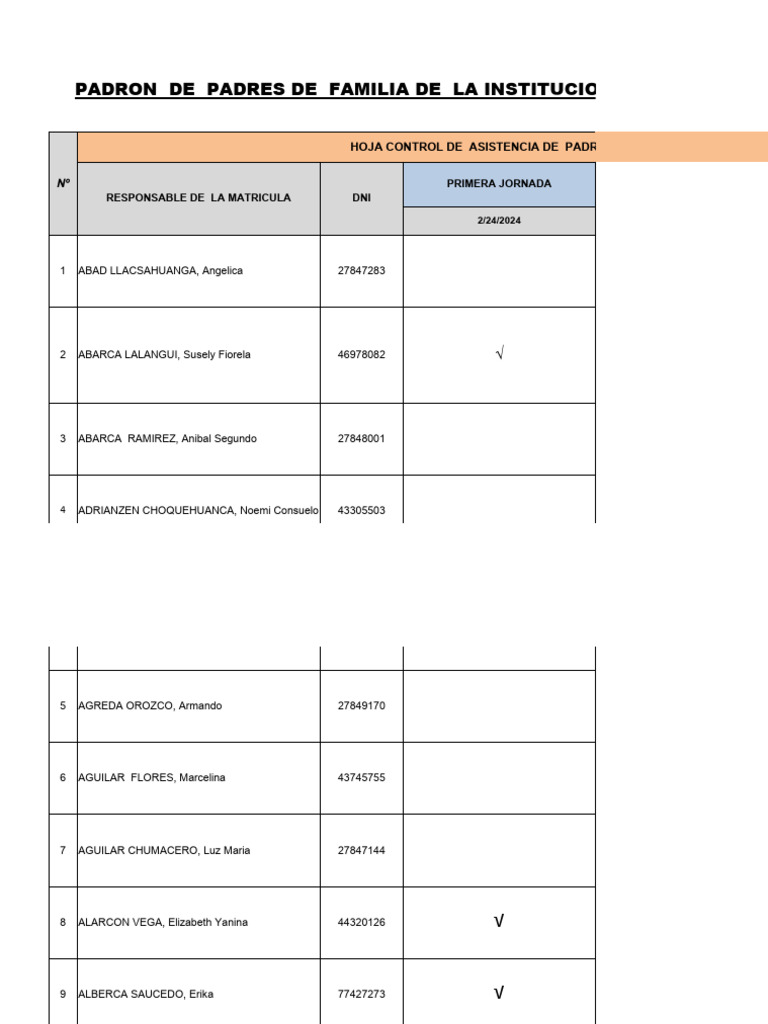 Padron Apafa - 2024 | PDF