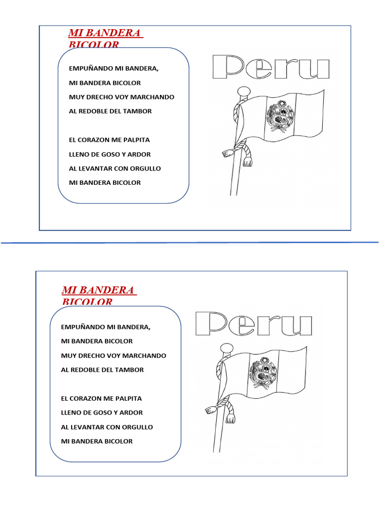 Poema - Mi Bandera Bicolor | PDF