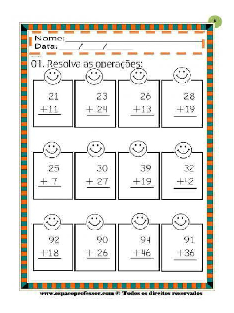 Soma Com Dois Algarismos | PDF