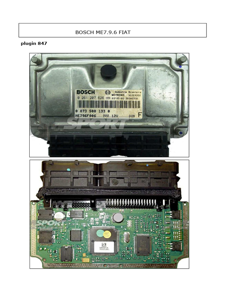 Bosch Me7.9.6 Fiat | PDF