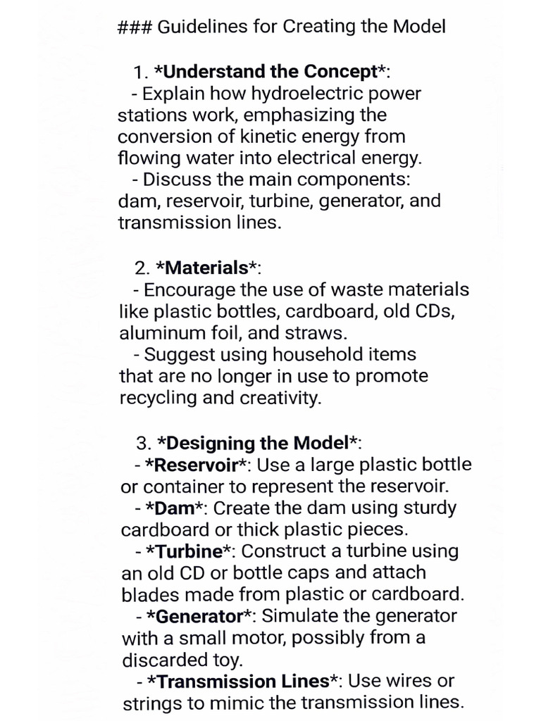 Guide lines for building a Hydropower station mode_240612_202256 | PDF
