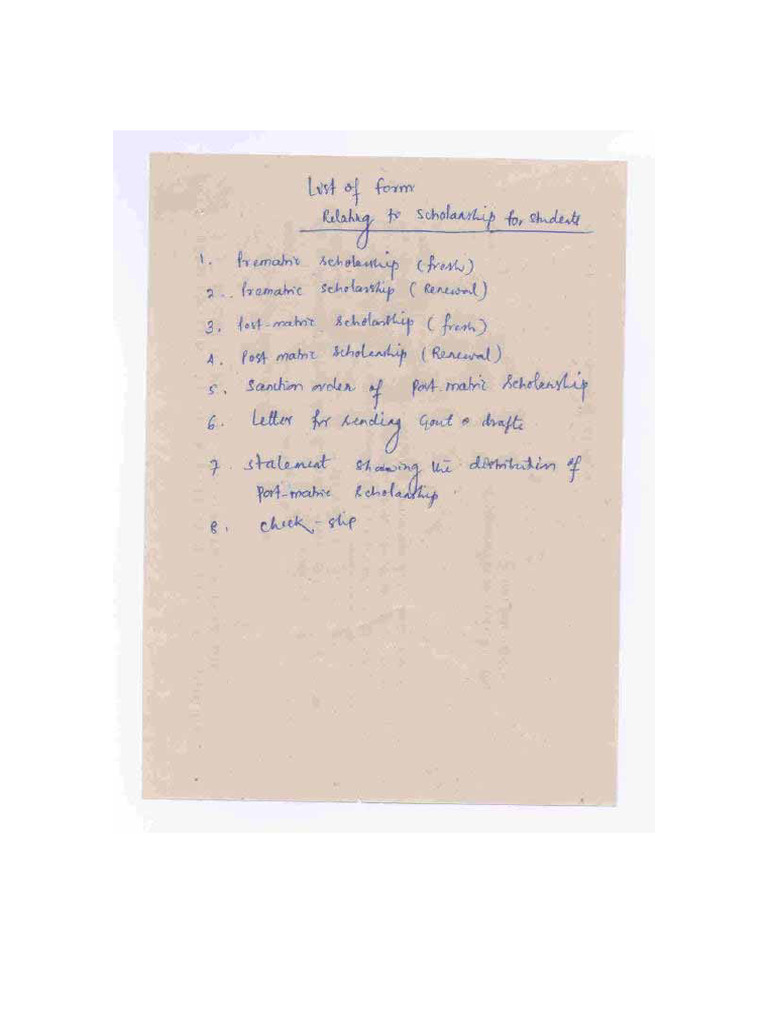 List of Forms | PDF