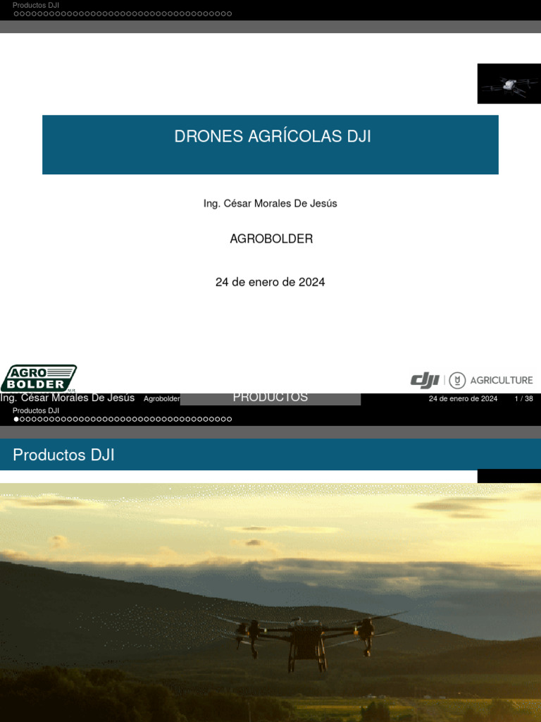 Conferencia Productos Drones DJI | PDF | Vehículo aéreo no tripulado