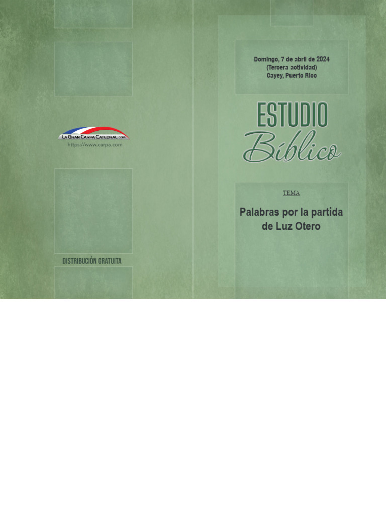 2024 04 07 3 JBP Palabras Por La Partida de Luz Otero Booklet | PDF ...