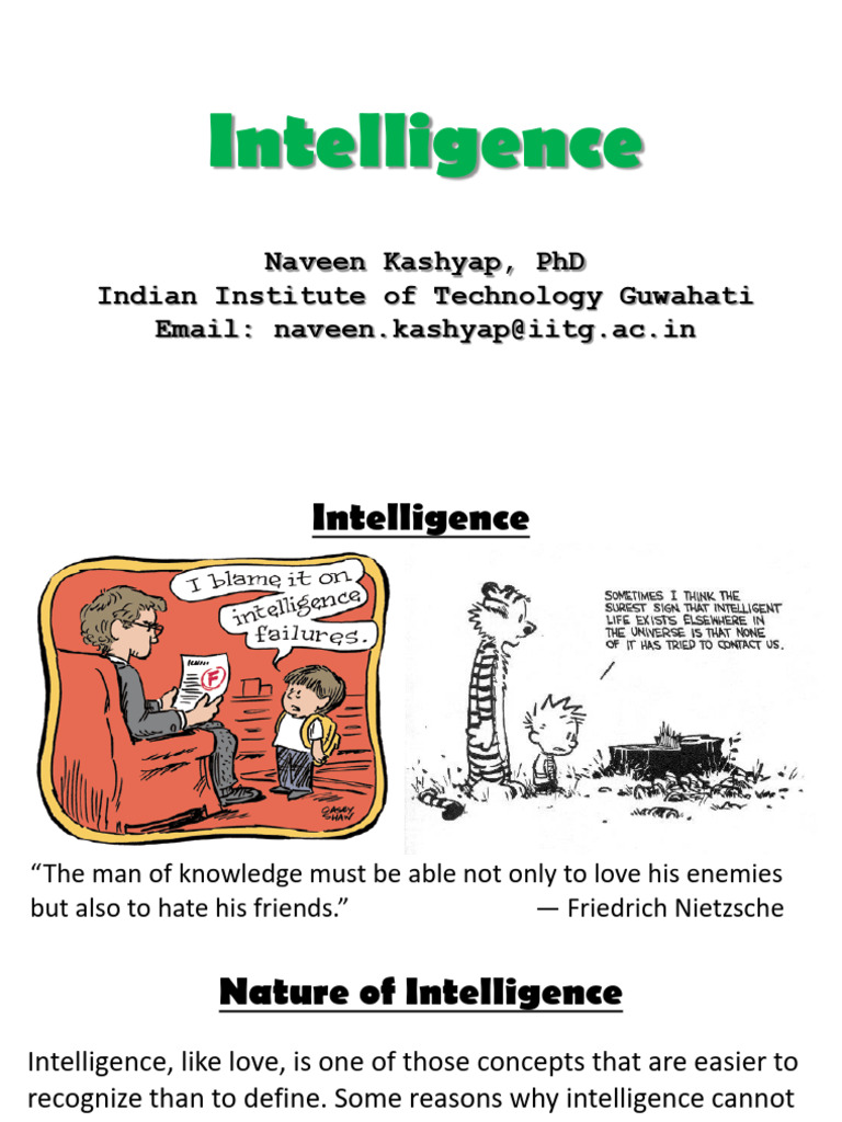 Intelligence | PDF | Intelligence Quotient | Intelligence